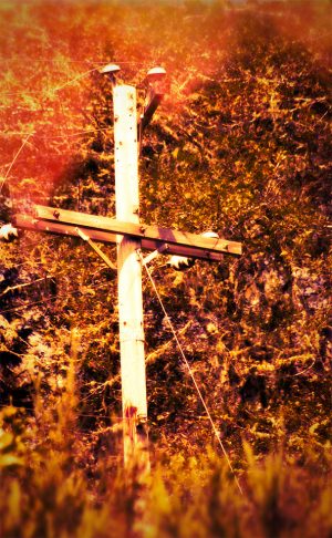 Burning cross